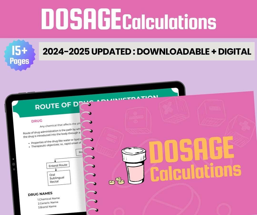 Dosage Calculations | Nursing Study Guide | Med Calculation ...