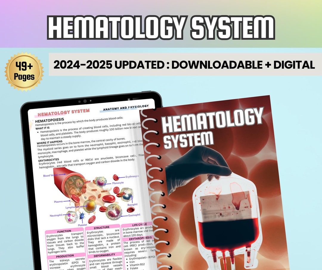 Hematology Nursing Study Guide | Blood Cell Functions, Disorders ...