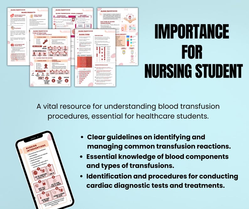 Blood Transfusion Guide | Hematology Nurse Notes | Nursing & Healthcare ...