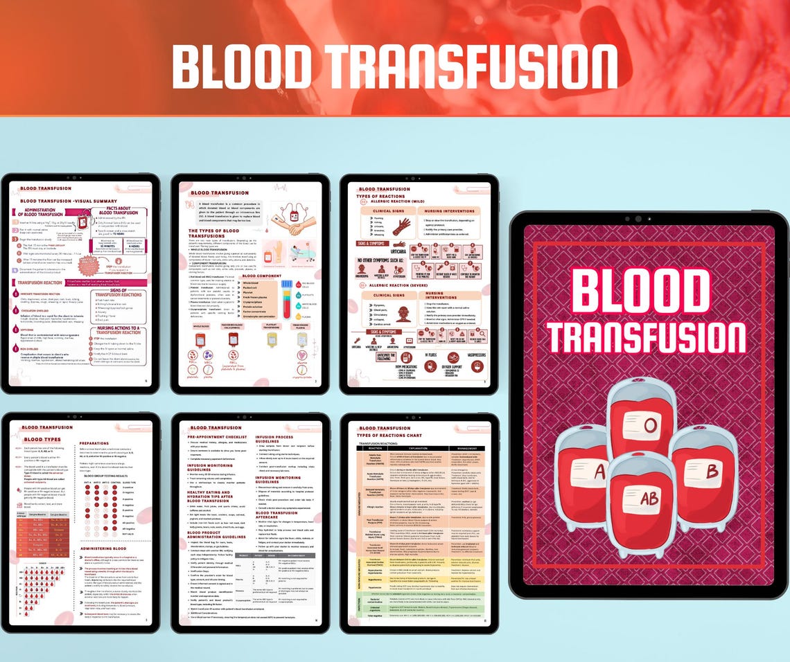 Blood Transfusion Guide | Hematology Nurse Notes | Nursing & Healthcare ...
