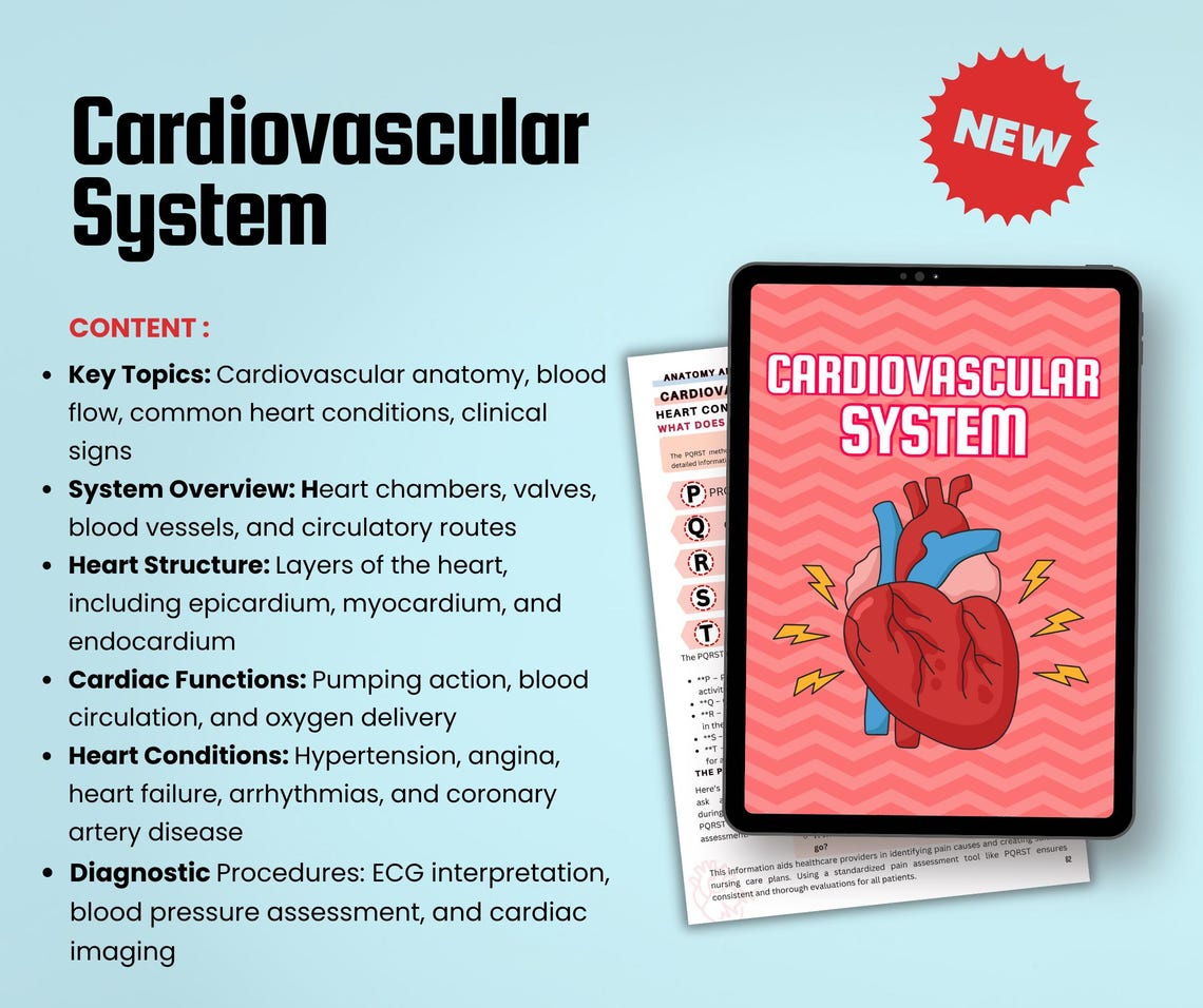 Cardiovascular System Study Guide Bundle | Heart Anatomy & Cardiac ...