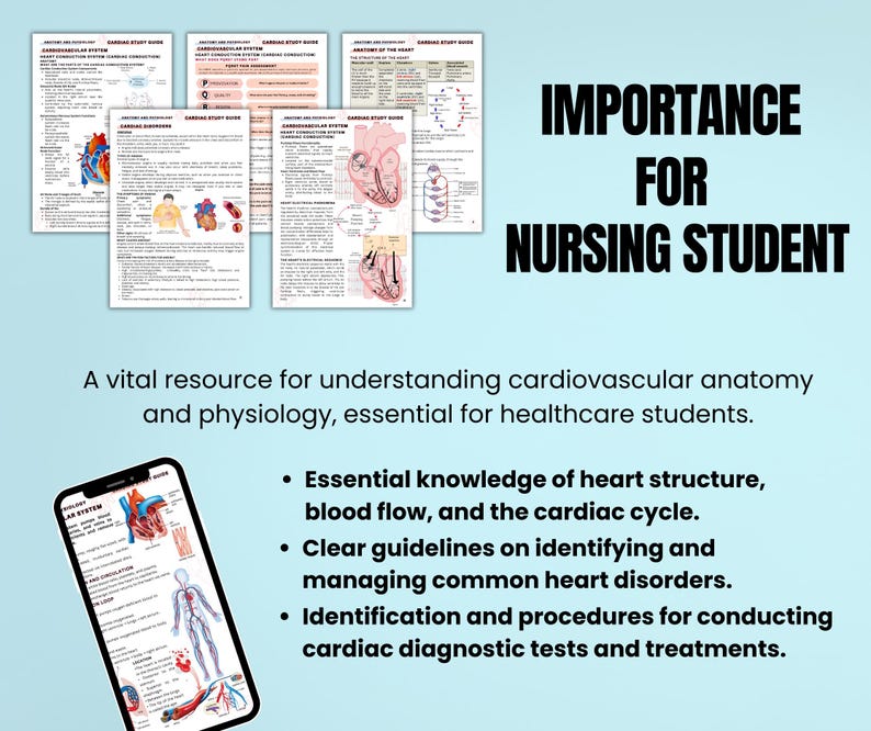 Cardiovascular System Study Guide Bundle | Heart Anatomy & Cardiac ...