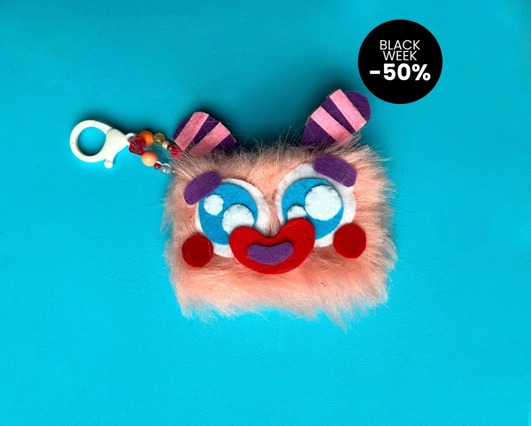BLACK WEEK 50% Cute, Kawaii Micro Keychain-wallet With Furry Monster ...