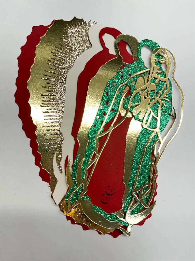 Virgen De Guadalupe Layered Cardstock 3D Cutout - Etsy