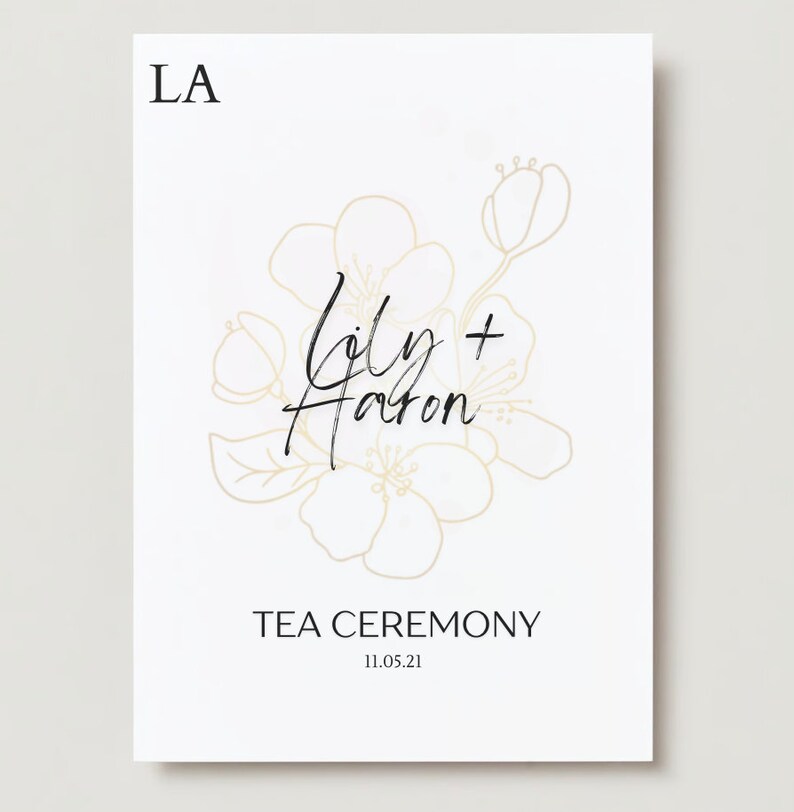 Modern Chinese/vietnamese Tea Ceremony Invitation - Etsy