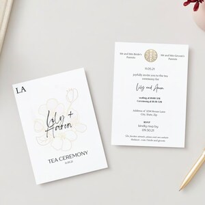 Modern Chinese/vietnamese Tea Ceremony Invitation - Etsy