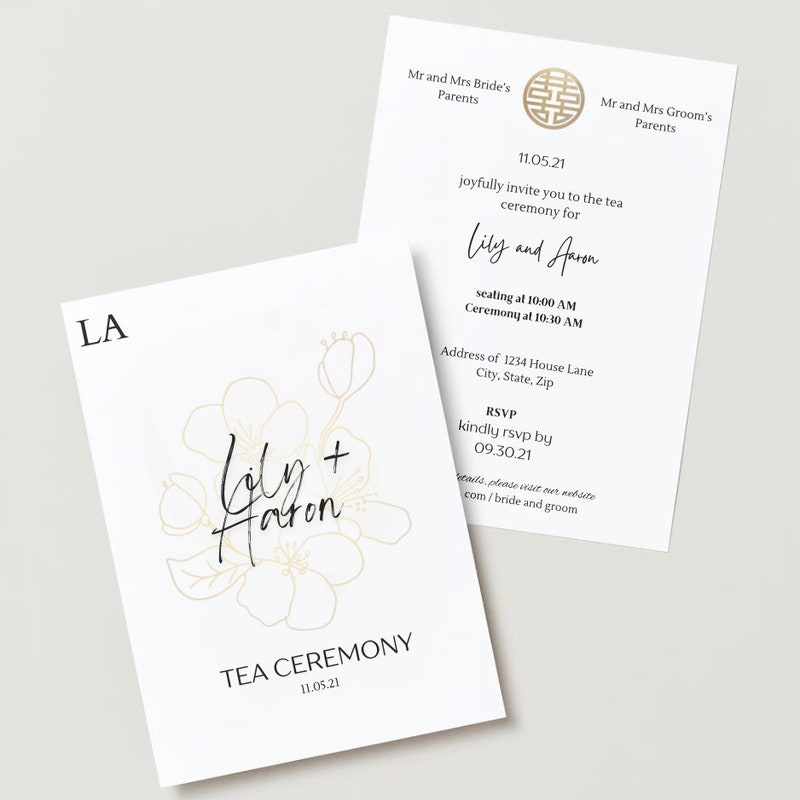 Chinese Tea Ceremony Invitation - Etsy