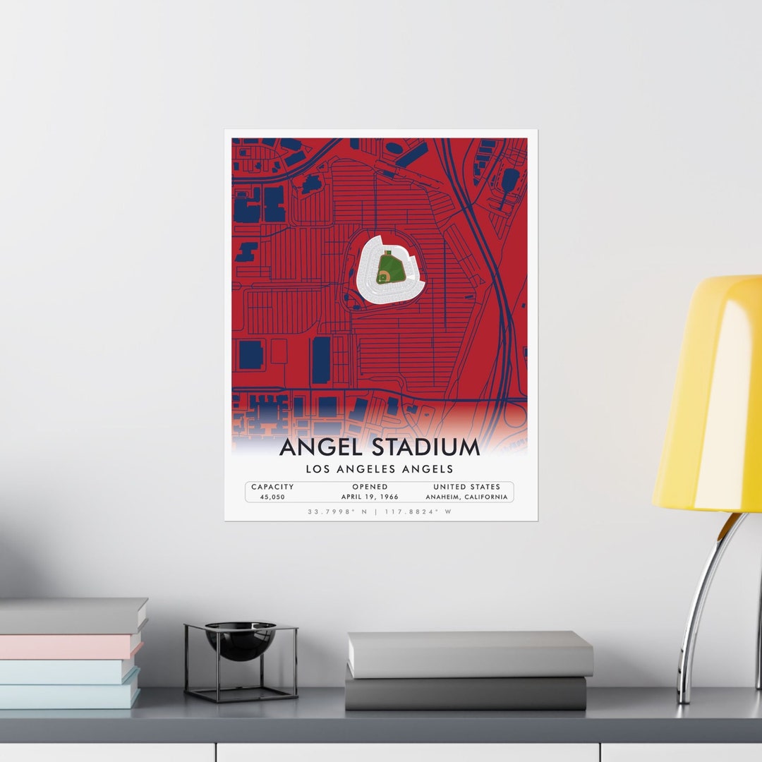 Los Angeles Angels MLB Stadium Map Angel Stadium City Map & Ballpark ...