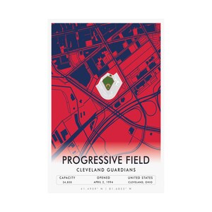 Cleveland Guardians MLB Stadium Map Progressive Field City Map ...
