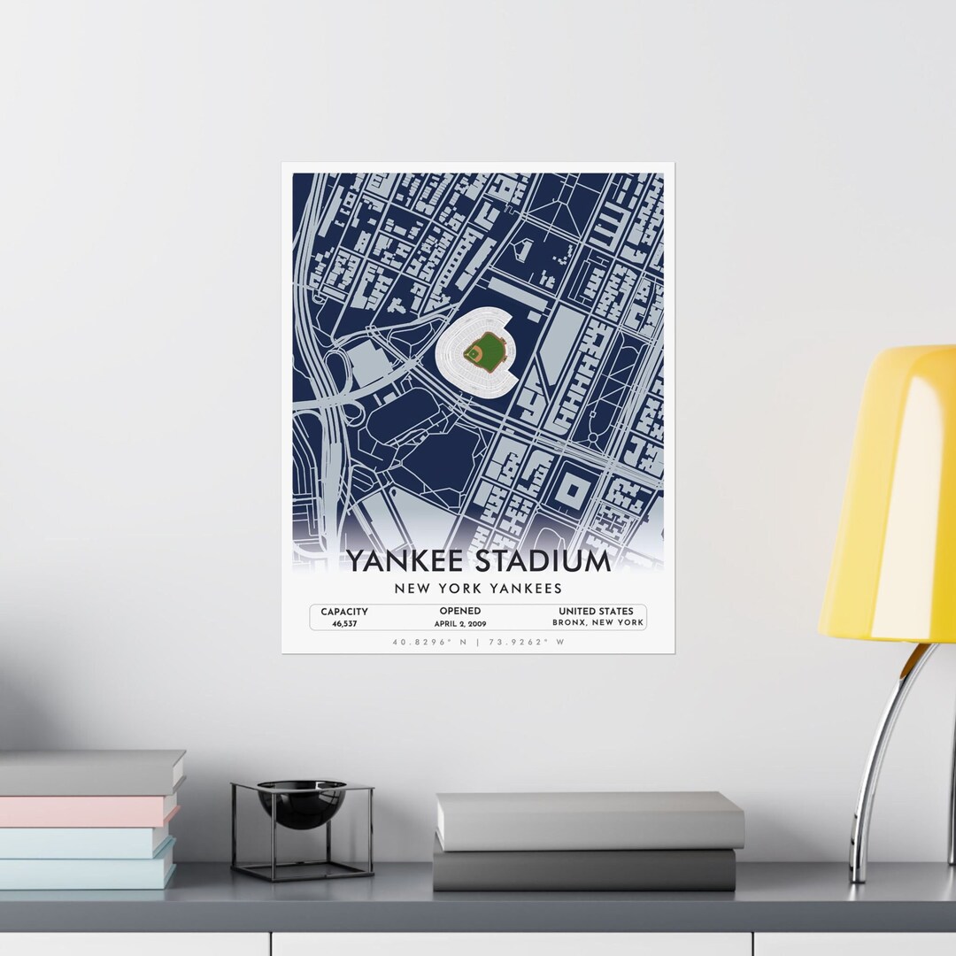 New York Yankees MLB Stadium Map, City Map, Ballpark Map, Yankee ...