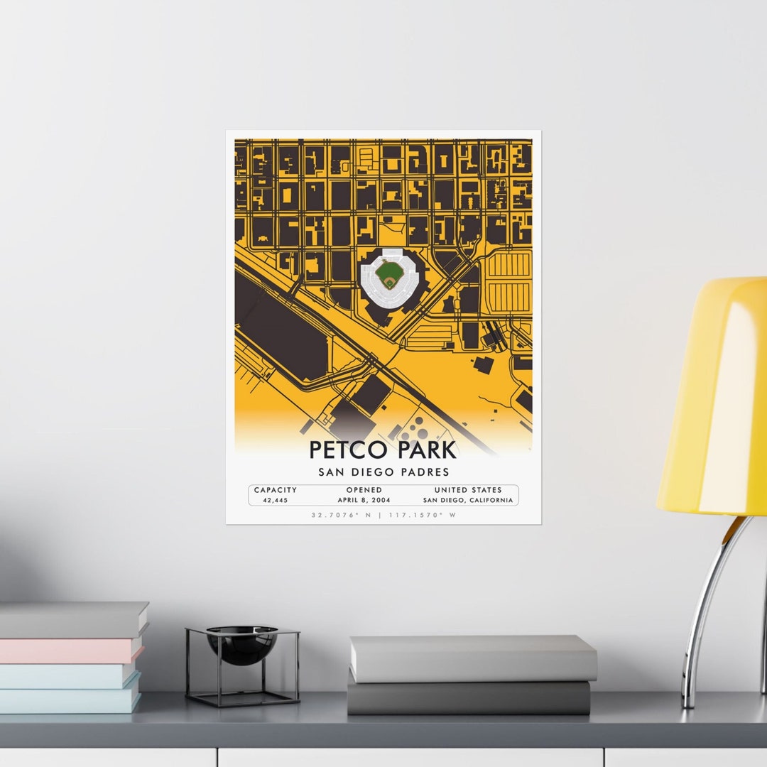 San Diego Padres Stadium Map Petco Park City Map & Ballpark Seating ...