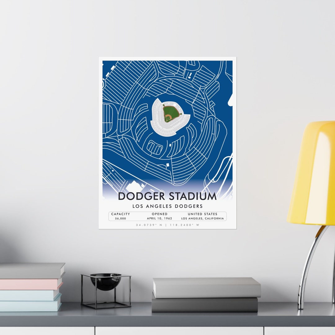 Los Angeles Dodgers MLB Stadium Map Dodger Stadium City Map & Ballpark ...