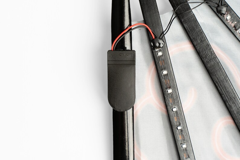 Gear 5 Luffy LED Rave Hand Fan Blue One Piece Clack Kungfu Party ...