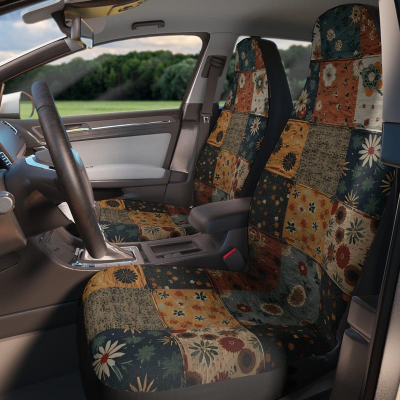 Goth Patchwork Seat Covers - Etsy