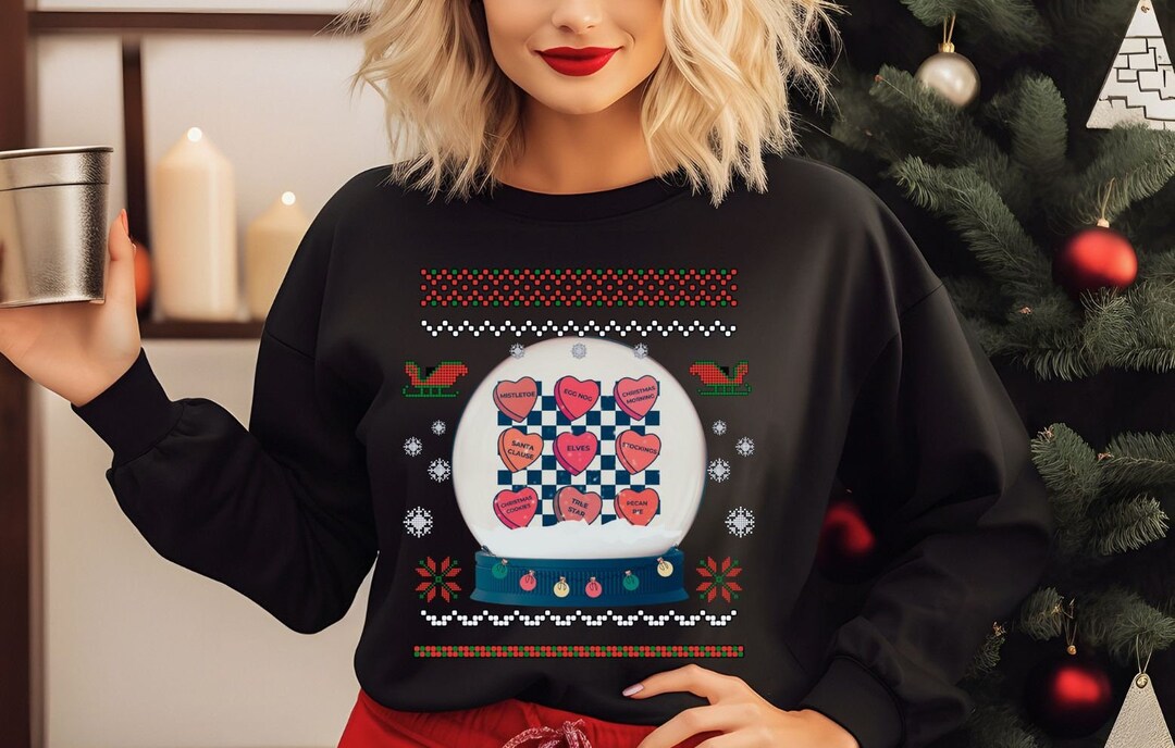 Snow Globe Sweater, Cute Ugly Christmas Sweatshirt, Winter Holiday ...