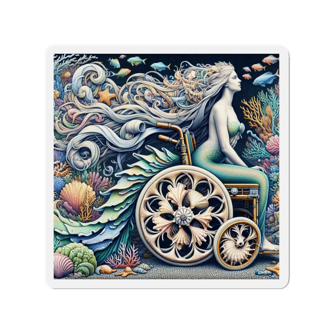 Mermaid Wheelchair Magnet, Disability Awareness, Inclusion Gift ...