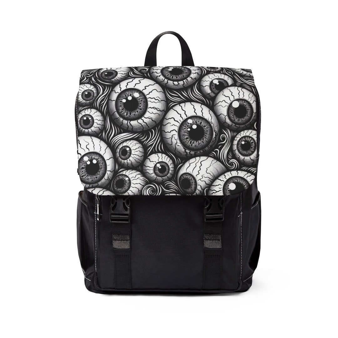 Goth Shoulder Backpack, Creepy Eyeball, Festive Halloween Shoulder Bag ...