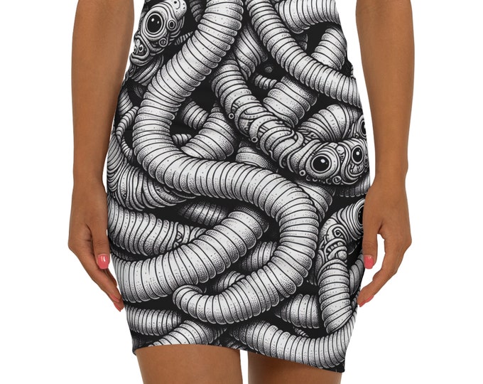 Halloween Skirt Creepy Worms, Women's Skirt, October Fashion, Gothic ...