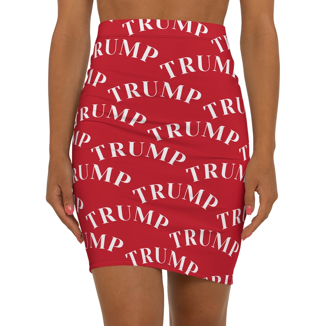 Red Trump Pencil Skirt, Women's Midi Skirt, Political Statement Apparel ...