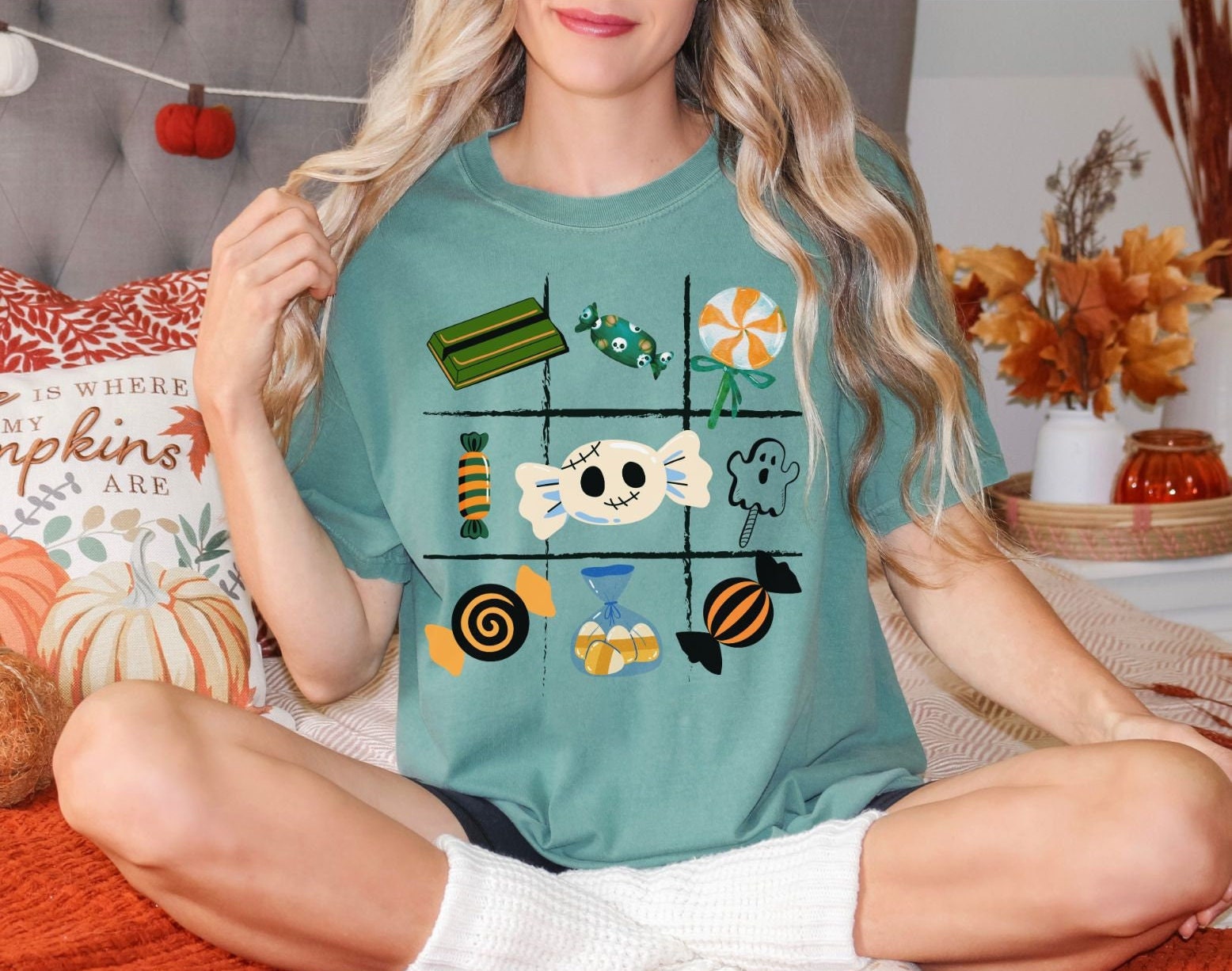 Halloween Candy Sweatshirt, Comfort Colors, Trick or Treat Shirt ...