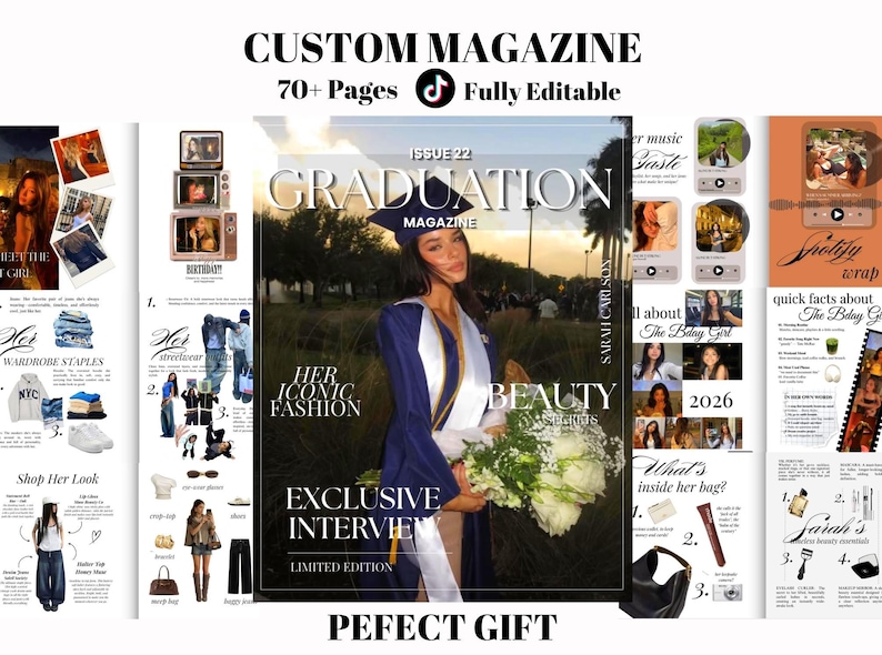 Graduation Gift for Friend | Canva Template Design | Class of 2026 ...