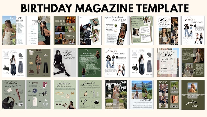 70+ Pages Best Friend Birthday Magazine Template | Giftable Editable ...