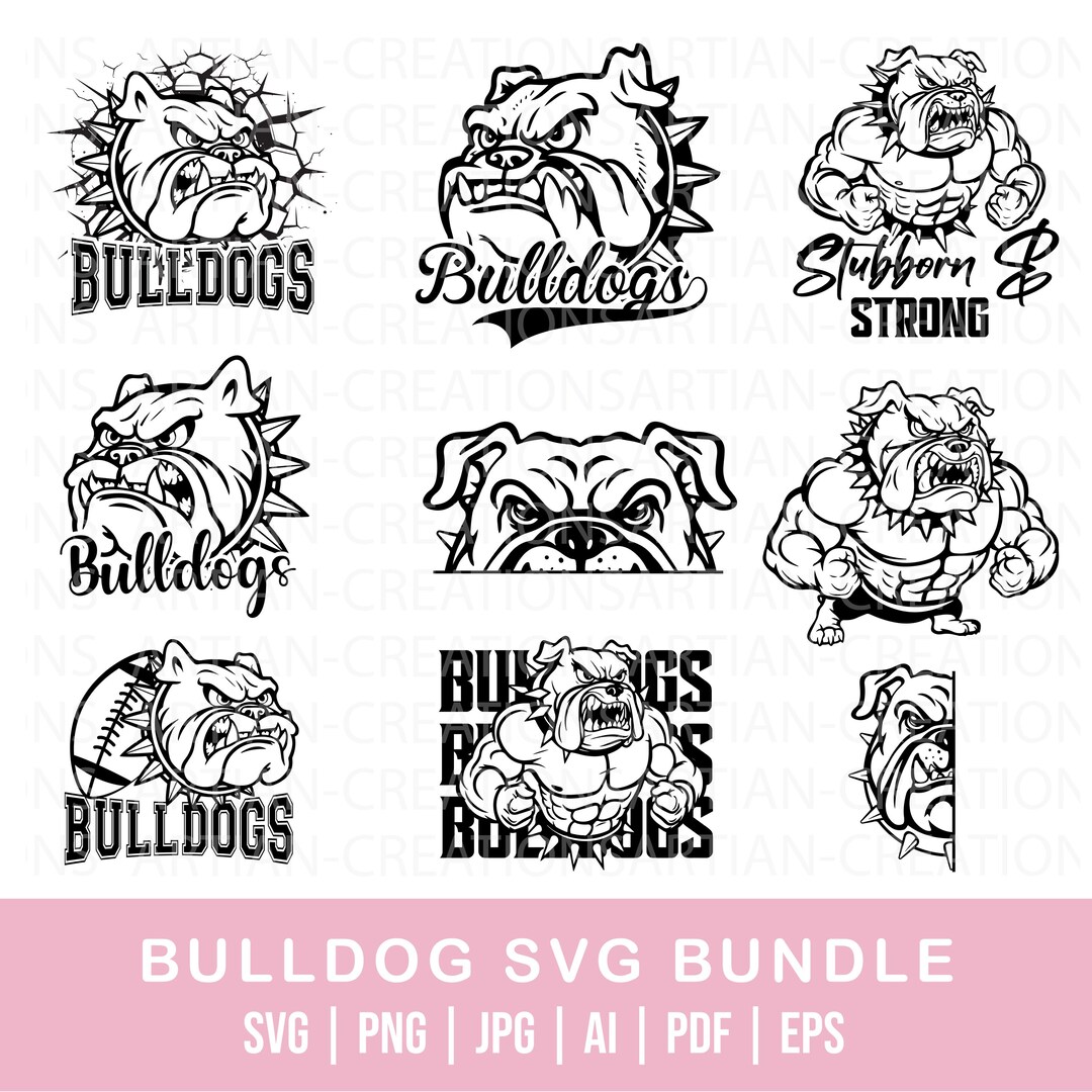 Bulldogs Svg Bundle, Bulldogs Football Team Svg, Bulldogs Face Svg ...