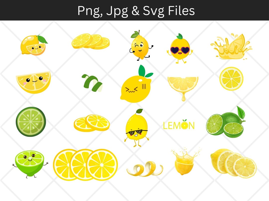 Lemon Svg Bundle, Lemon Svg, Cutting Files, Printable Lemon Cut File ...