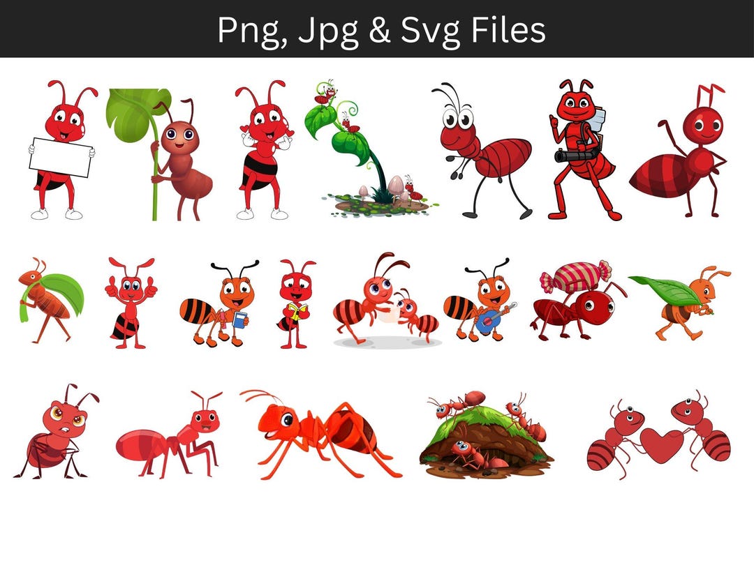 Ants Svg, Ants Clipart, Cut File for Cricut, High Quality Ant Svg Bundle, Ant Vector, Ants ...