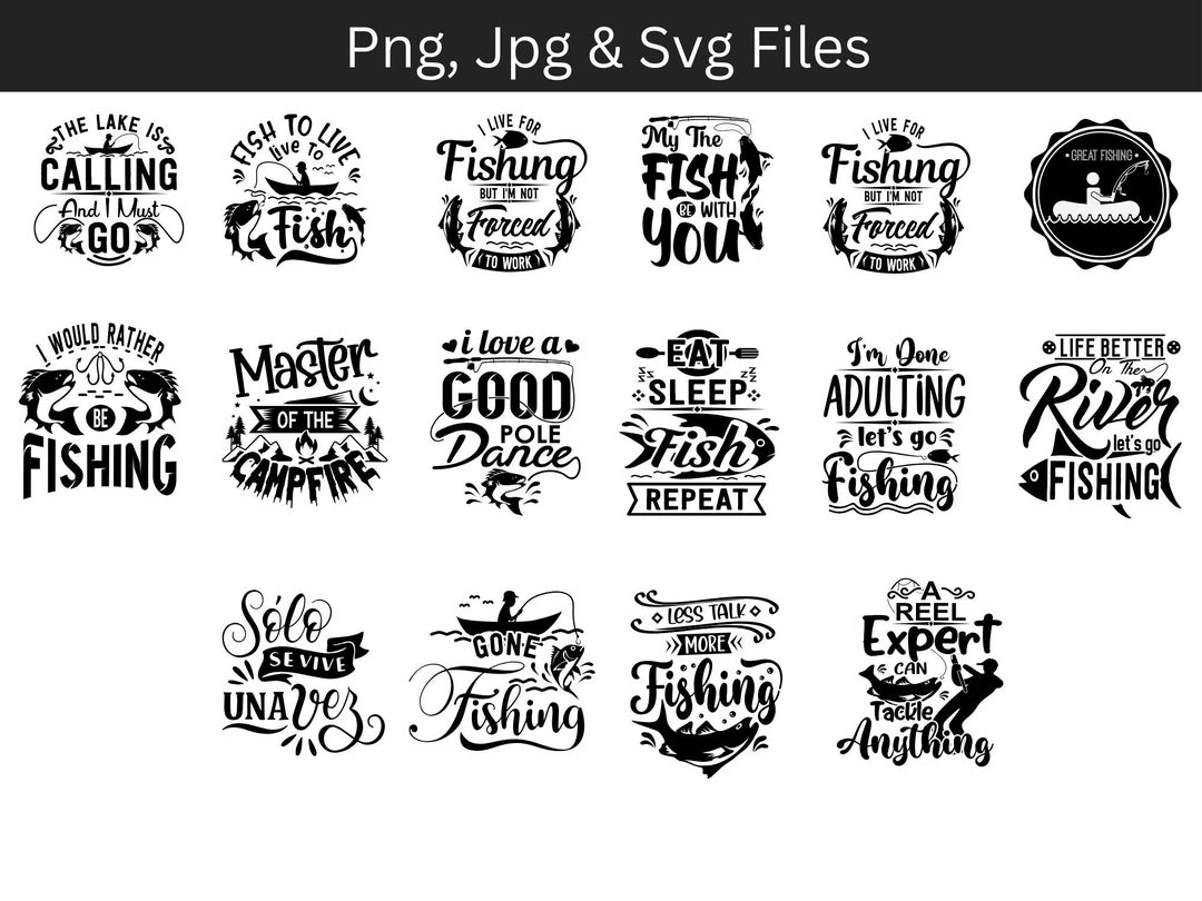 Fishing Svg, Fishing Svg Bundle, Fishing Quotes Svg for Cricut, Fishing ...
