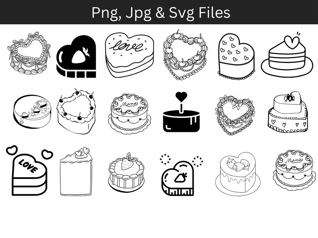 Birthday Cakes Svg, Birthday Svg, Dessert Cake Svg,baking Cake Svg ...