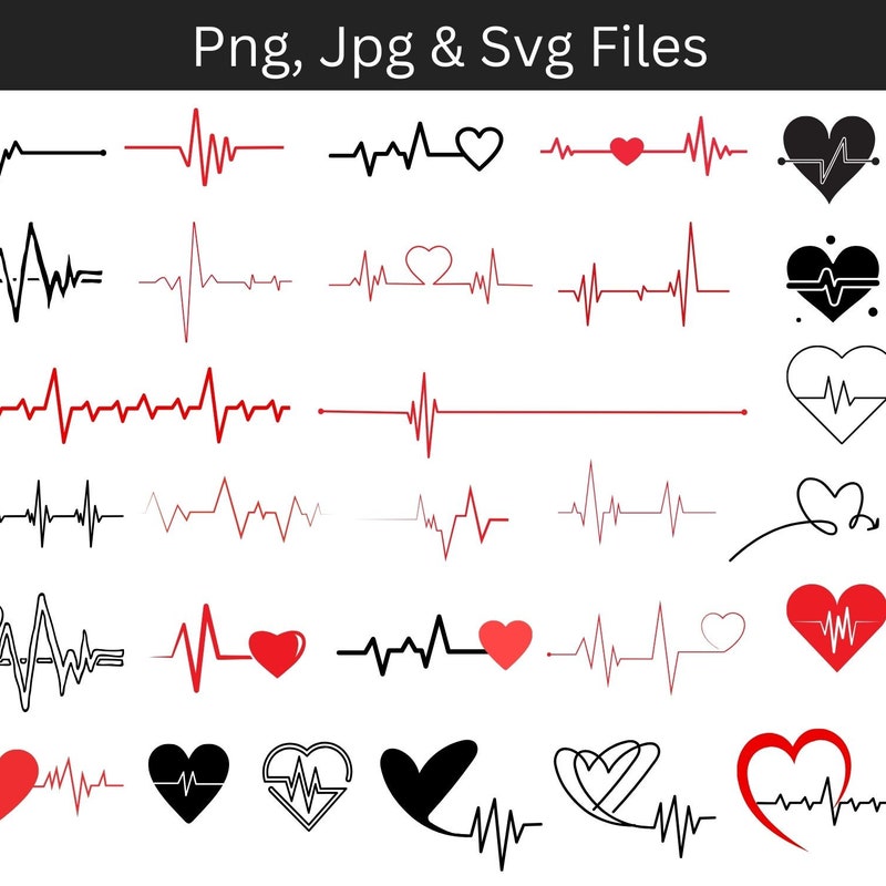 Heart Beat Svg - Etsy