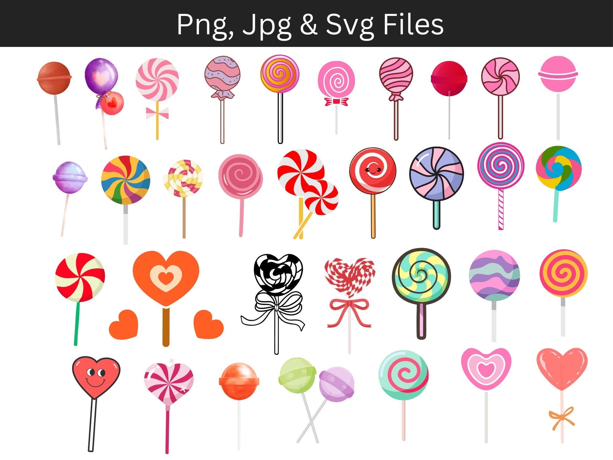 Lollipop Svg, Lollipop Bundle Svg, Lollipop Svg Cut File, Lollipop ...