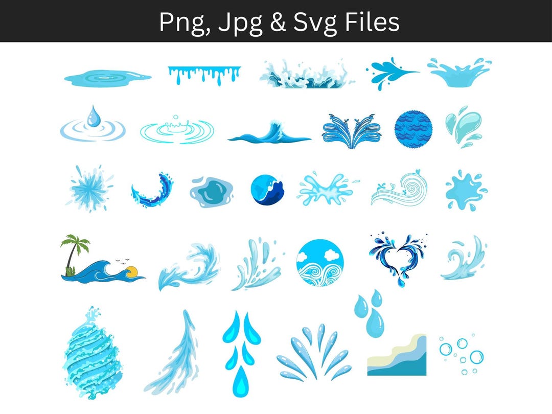 Water Drops Svg, Splash Svg, Water Svg, Rain Drops Svg, Raining Svg ...