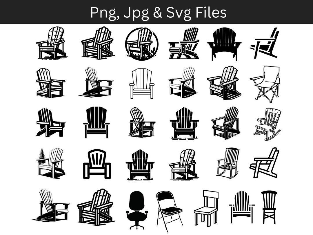 Chair SVG Bundle, Chair SVG, Chair Clipart, Cut Files for Silhouette ...