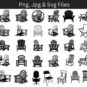 Chair SVG Bundle, Chair SVG, Chair Clipart, Cut Files for Silhouette ...