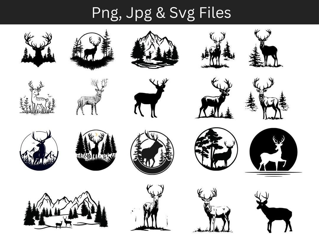 Markhor Goat Svg Bundle, Markhor Goat Png Bundle, Instent Download ...