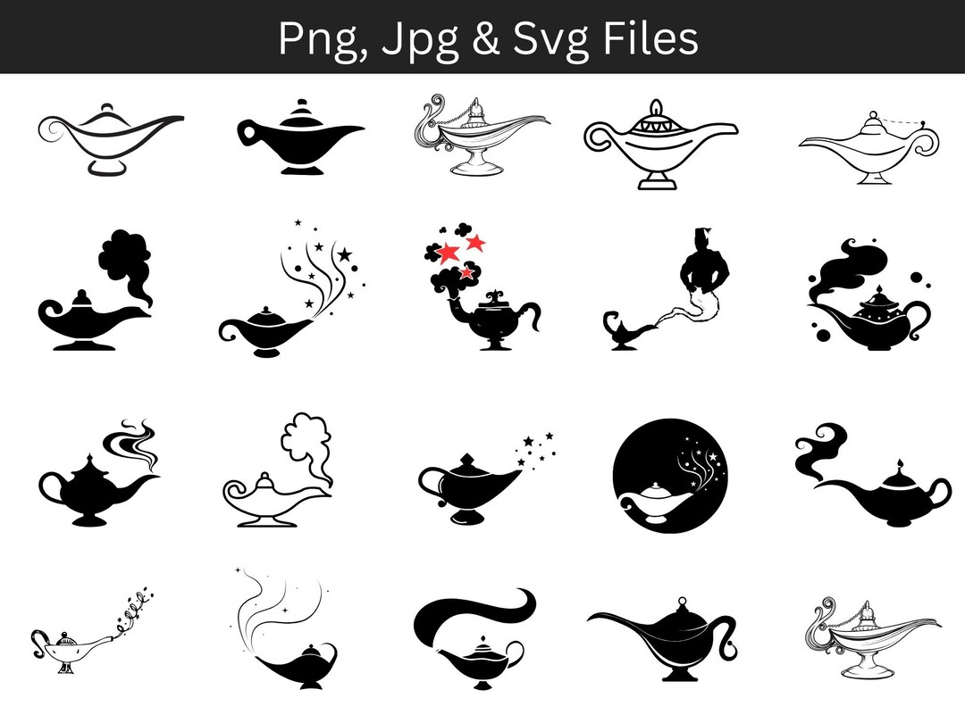 Magic Lamp Svg, Magic Lamp Png Bundle, Svg Cut Files, Magic Lamp Cricut ...