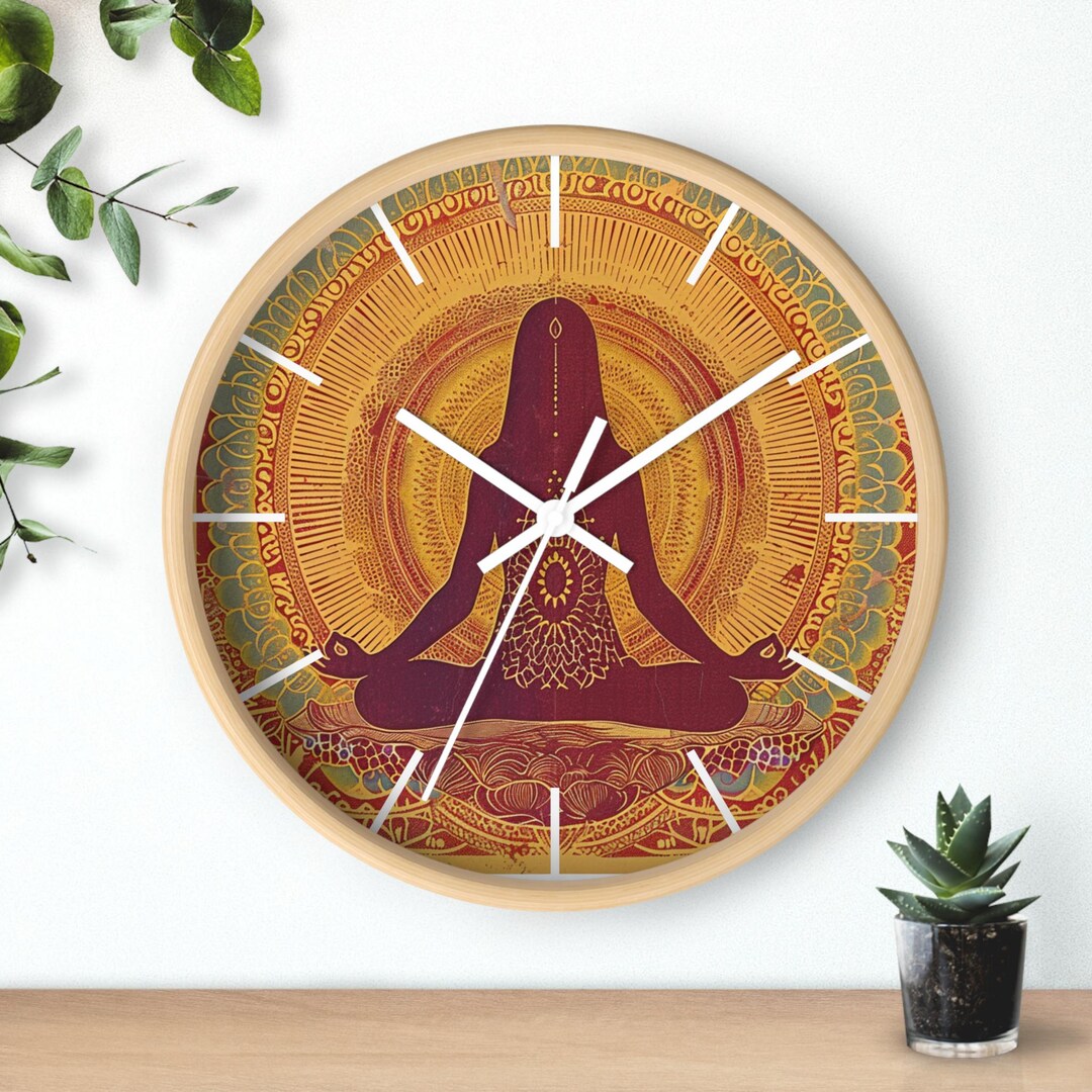 Zen Wall Clock, Meditation Clock, Mindfulness Decor, Serene Buddha ...