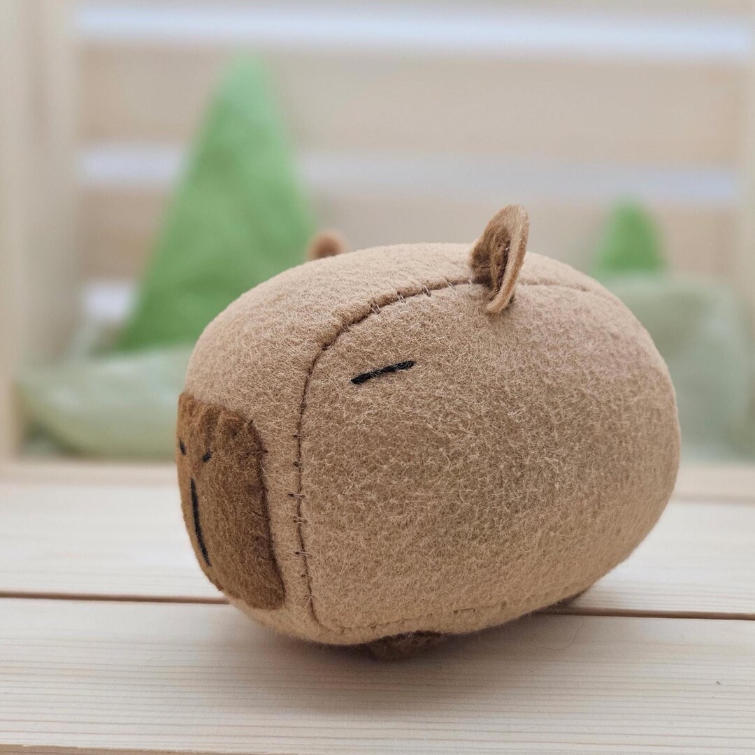 Capybara Stuffed Animal, Capy Felt Stuffie Toy, Decorative Plush - Etsy