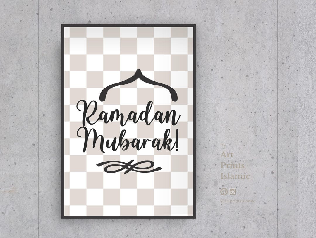 Ramadan Mubarak Poster Printable Minimalist Elegant Classy Pretty ...