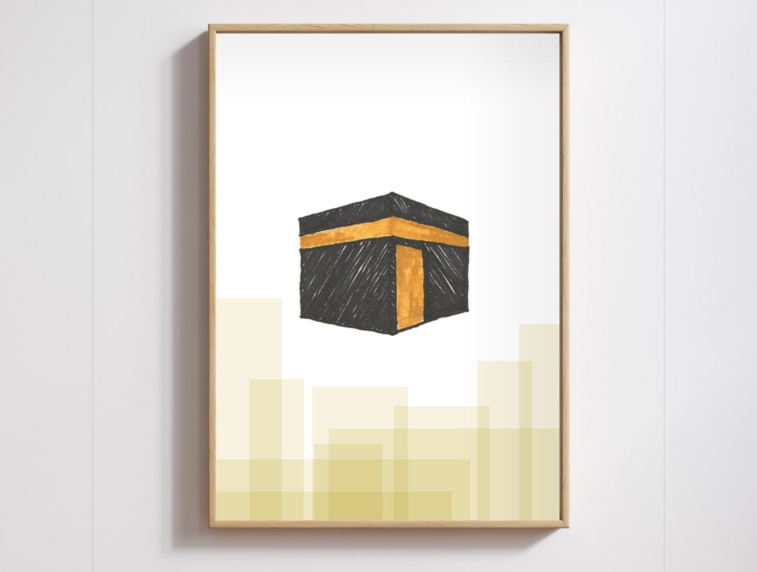 Kaaba Poster Baitullah Bayt Allah Islamic Digital Art Print Printable ...