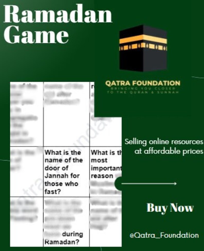 Ramadan Flashcards Game Questions & Answers - Etsy
