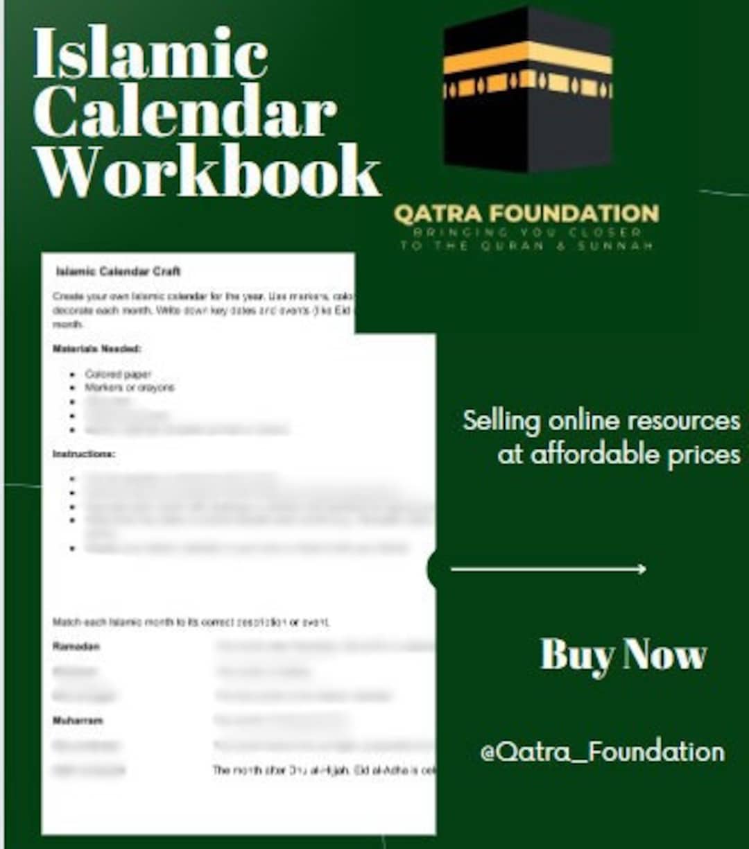 Islamic Calendar Activity and Overview Quiz for Kids - Etsy