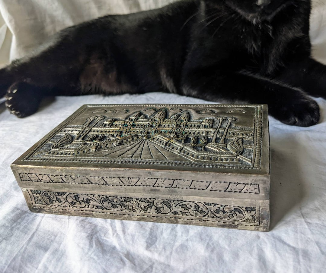 Cambodian Silver Box Temple Relief Pattern - Etsy