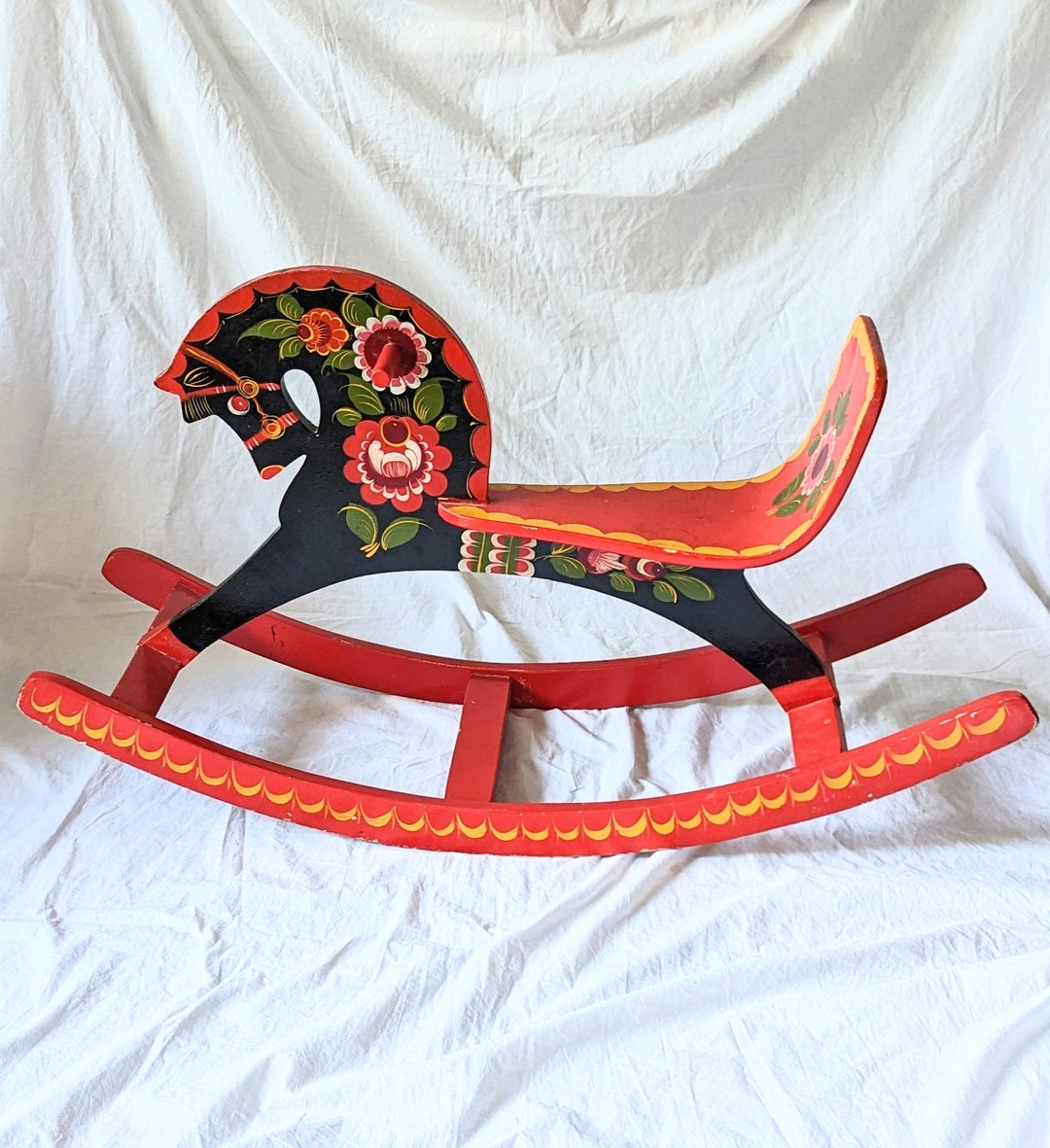 Russian Rocking Horse Hand Painted - Etsy