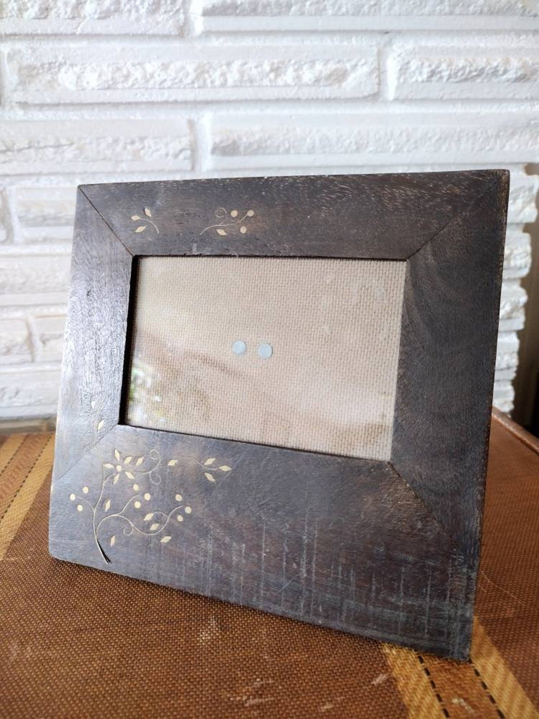 Brass Inlay Wood Frame - Etsy