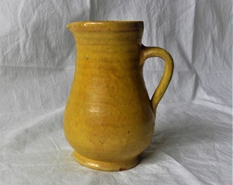 Yellow Ware Pitcher - Etsy