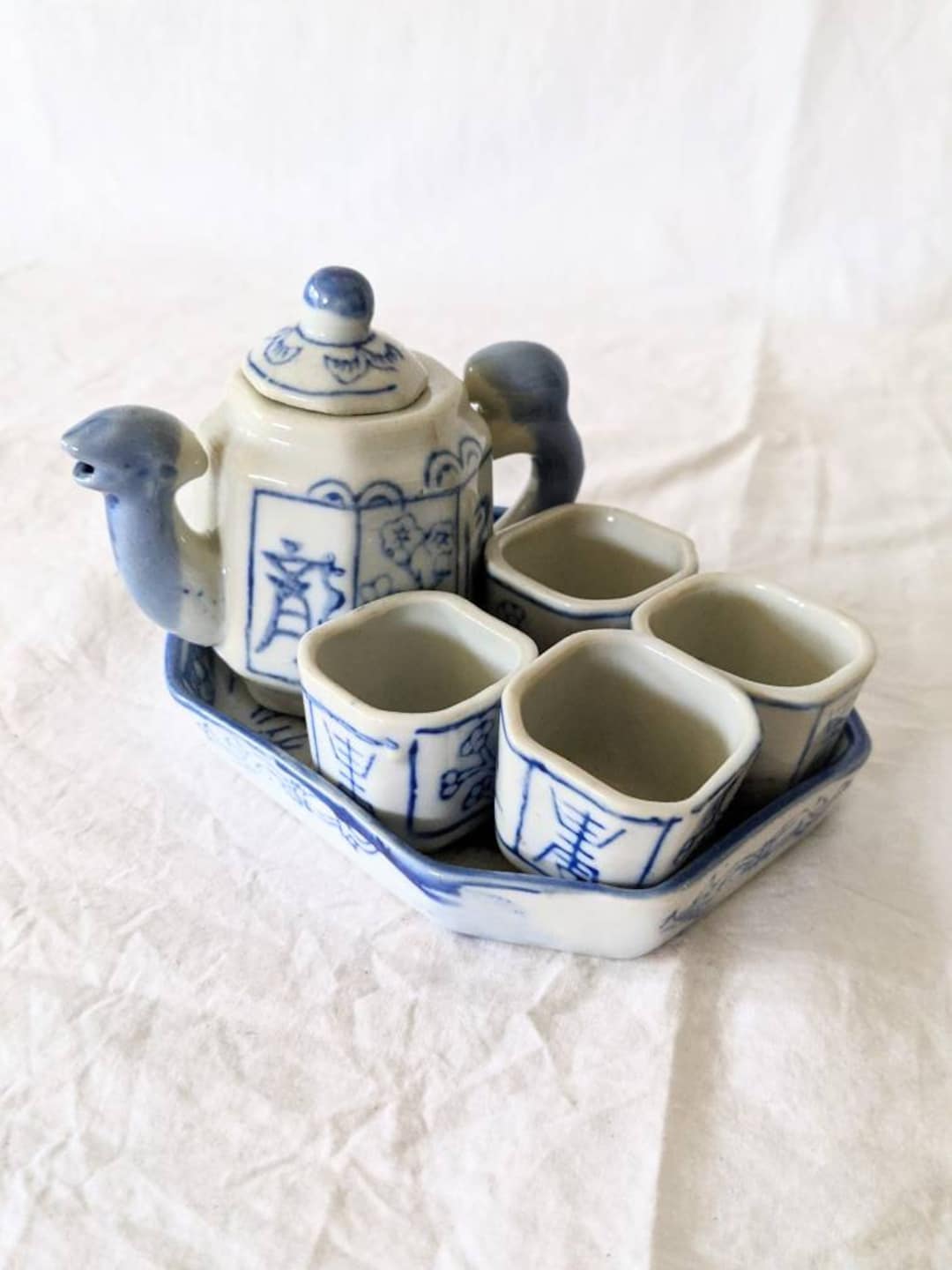 Chinese Tea Set Children's Porcelain Toy - Etsy