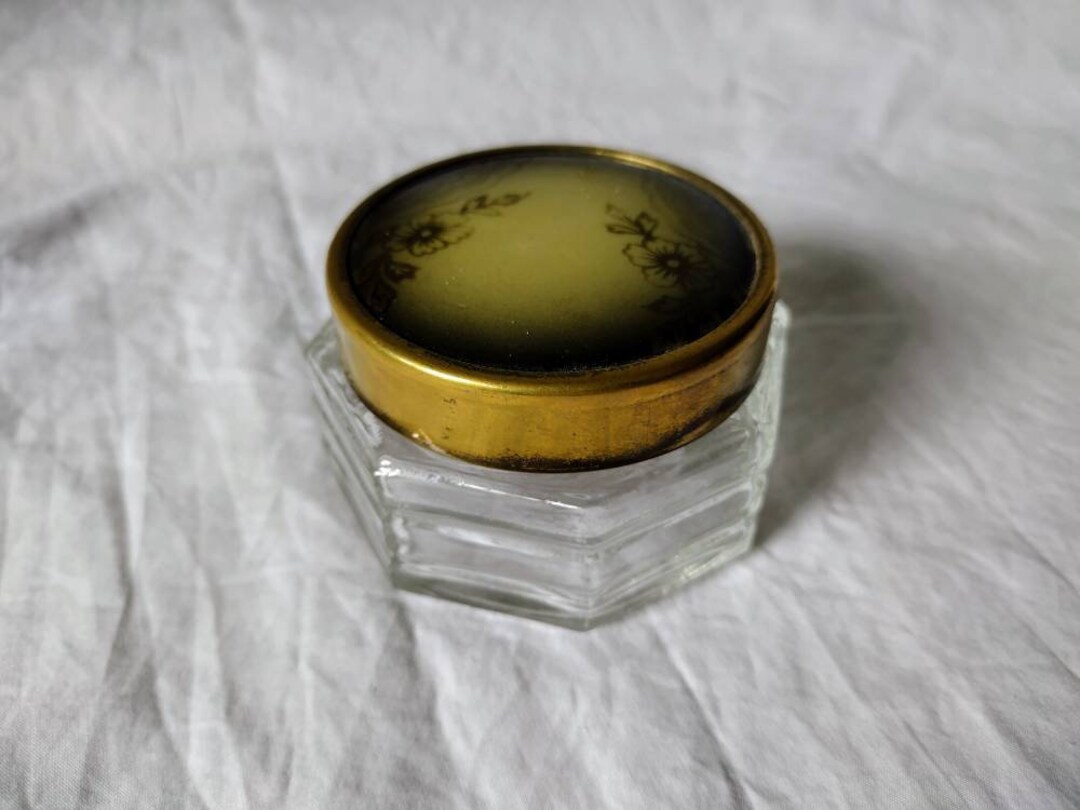 Art Deco Powder Make up Jar Celluloid Lid - Etsy